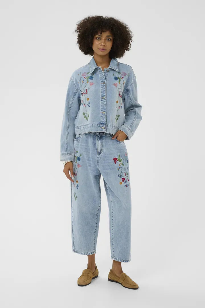 Culture Tiala Aniceta Embroidery Jacket - Light Blue Wash – Vørðslan
